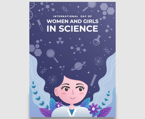 Girls and Women in Science Stickers Set