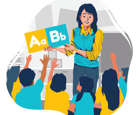 Free elementary students - Vector Art