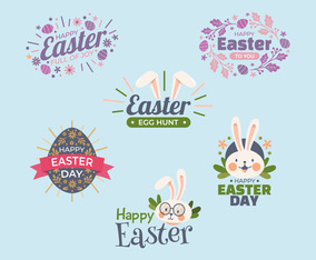 Happy Easter Headers | FreeVectors