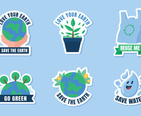 Earth Day Sticker Set