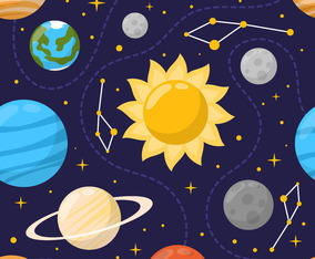 Free celestial bodies - Vector Art