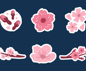 Cherry Blossom Sticker Set