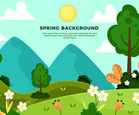 Free spring background - Vector Art