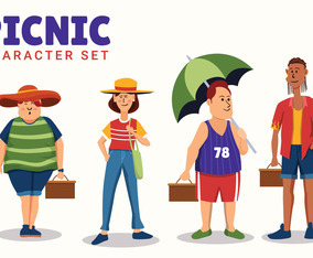 Free 2d characters - Vector Art