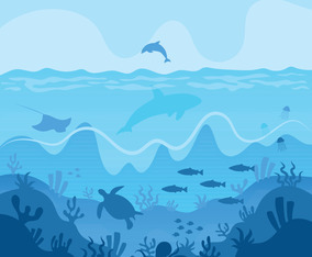 Free ocean waves - Vector Art