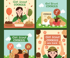 Girl Scout Cookies Activities Concept
