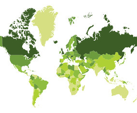 World Map Template with Country Name | FreeVectors