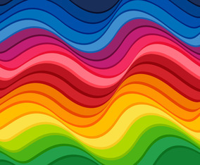 Rainbow Waves Background | FreeVectors