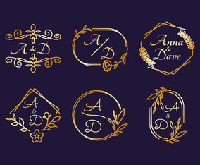 Free monogram - Vector Art