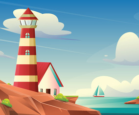 Free red sea - Vector Art