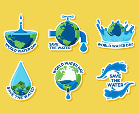 World Water Day Sticker Collection | FreeVectors