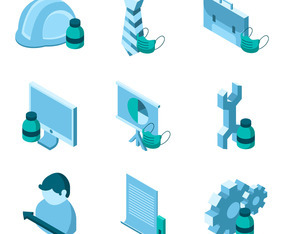 Free isometric - Vector Art