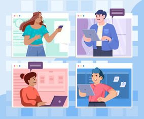 Free diverse coworkers - Vector Art