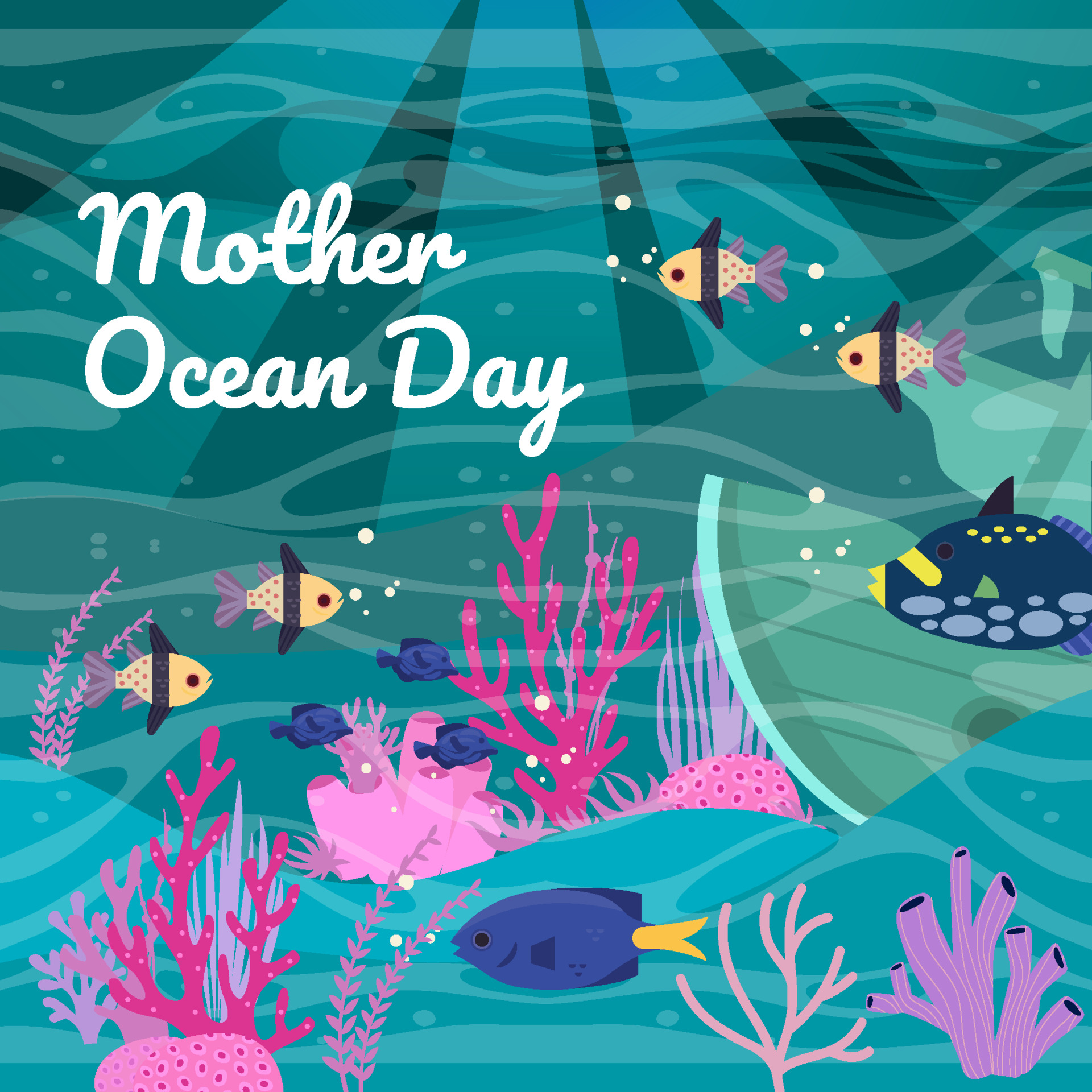 Free ocean - Vector Art