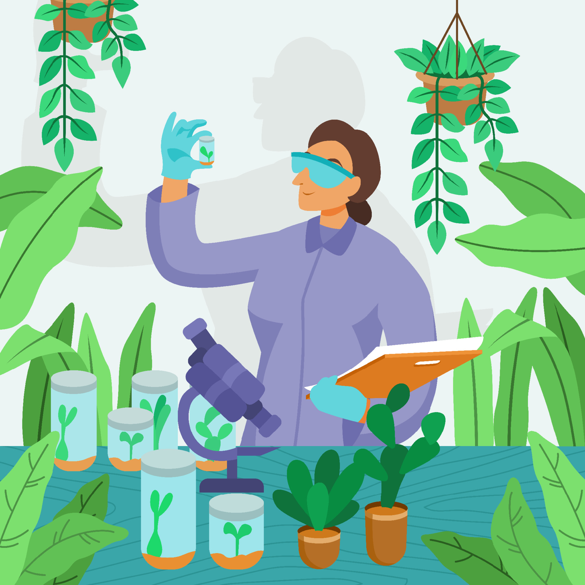 Free botanist - Vector Art