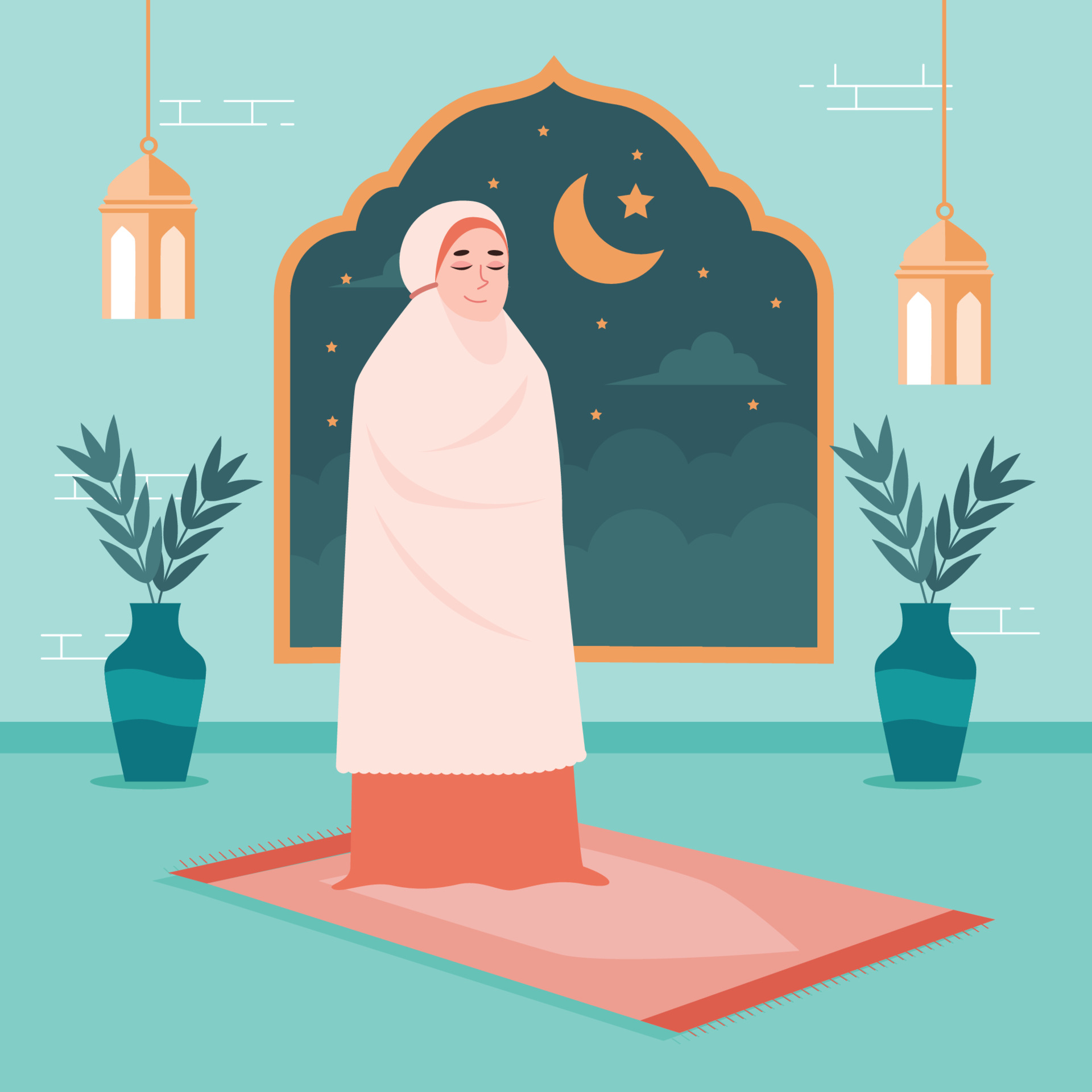 Free pray - Vector Art
