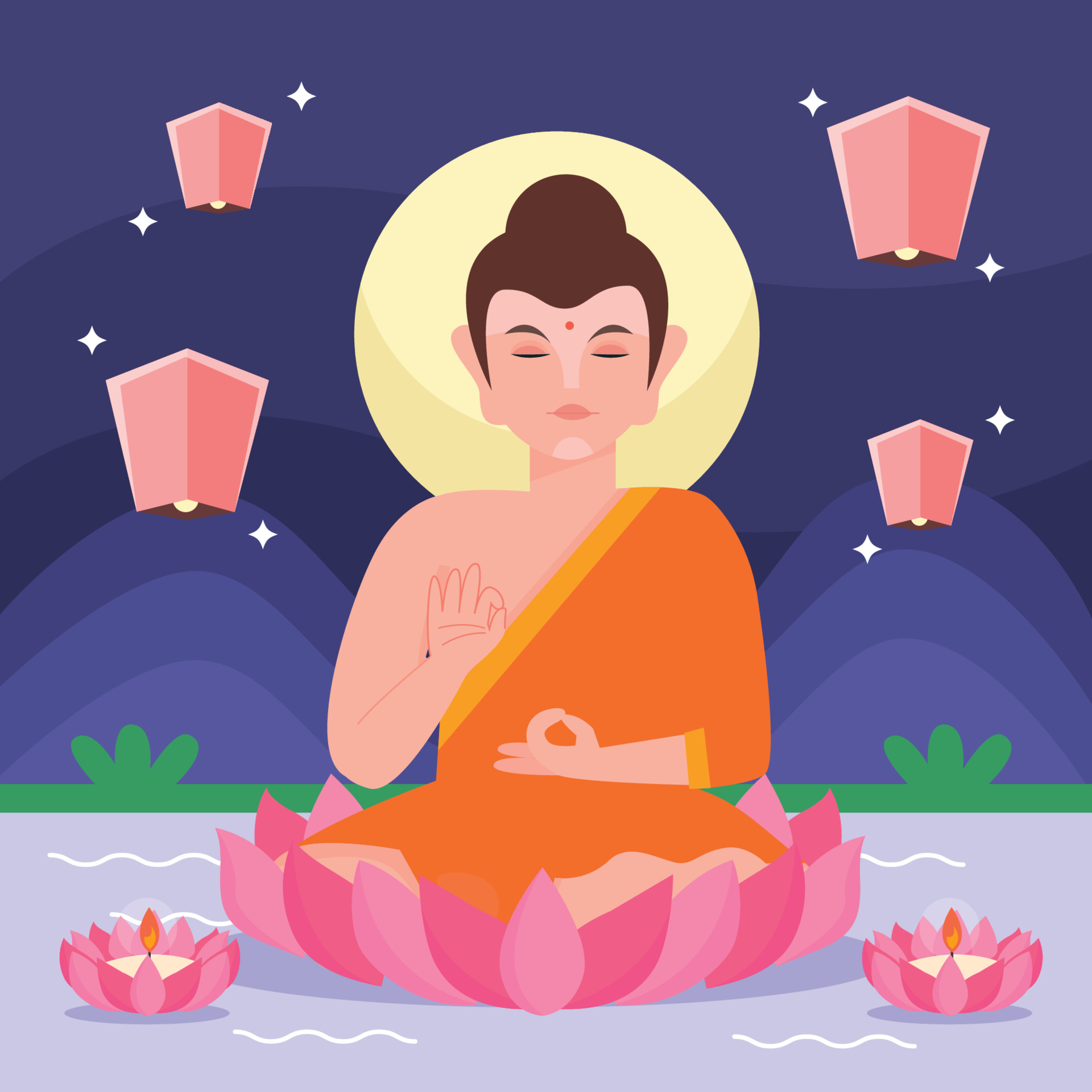 Free buddha - Vector Art