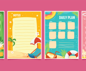 Free summer holiday list - Vector Art