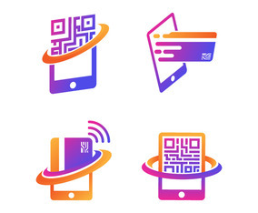 QR Tap Pay Icon Set | FreeVectors