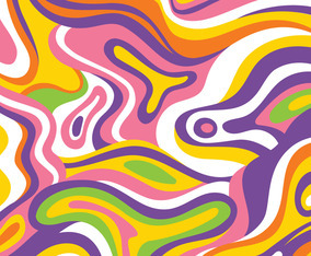 Abstract Colorful Psychedelic Background