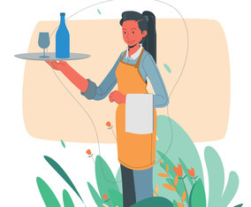 Free waiters - Vector Art