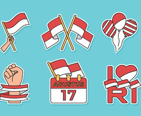 Indonesia Independence Day Sticker