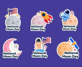 Free national moon day - Vector Art