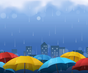 Free weather raining - Vector Art