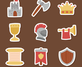 Medieval Sticker Set | FreeVectors