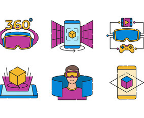 Virtual Reality Icon Set