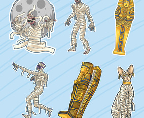 Fantasy Mummy Egypt Sticker Collection