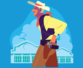 Free cowboy gun - Vector Art