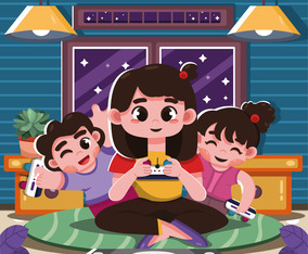Free game night - Vector Art