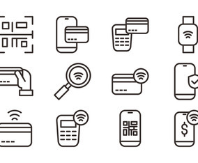 Set of QR and Tap Pay Logo | FreeVectors