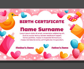 Born Day Certificate Template
