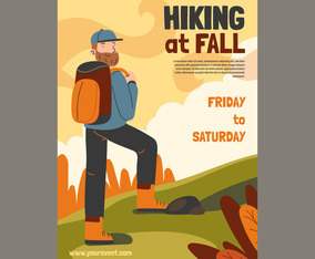 Set of Fall Outdoor Activity Icons