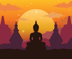 Free buddist - Vector Art