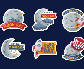 Free national moon day - Vector Art