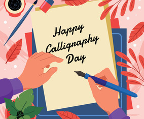 Calligraphy Day Labels Set | FreeVectors