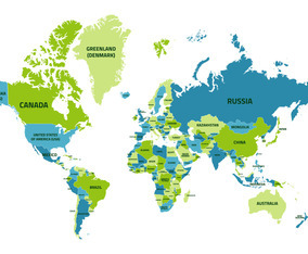 World Map Territory Template | FreeVectors