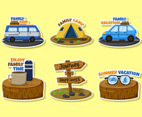 Family Vacation Activity Road Trip Sticker