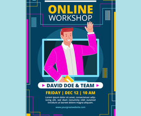 Online Business Workshop Poster Template