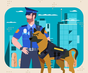 Free police dog - Vector Art