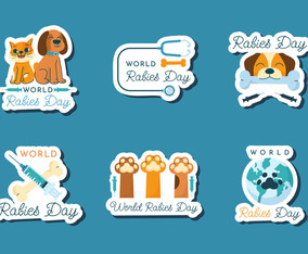 World Rabies Day Sticker Set