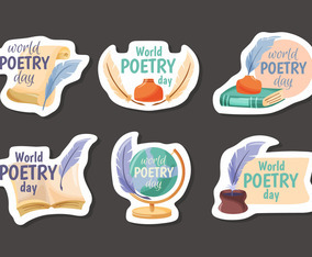 Poetry Day Sticker Set