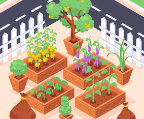 Free flower garden - Vector Art
