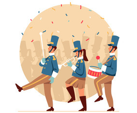 Free march - Vector Art