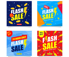 Flash Sale Event Social Media Post Template