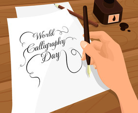 Cute Card Event Calligraphy Day