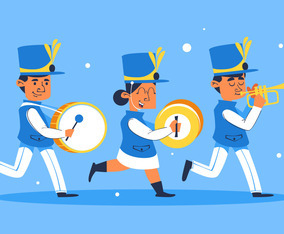 Free marching band - Vector Art